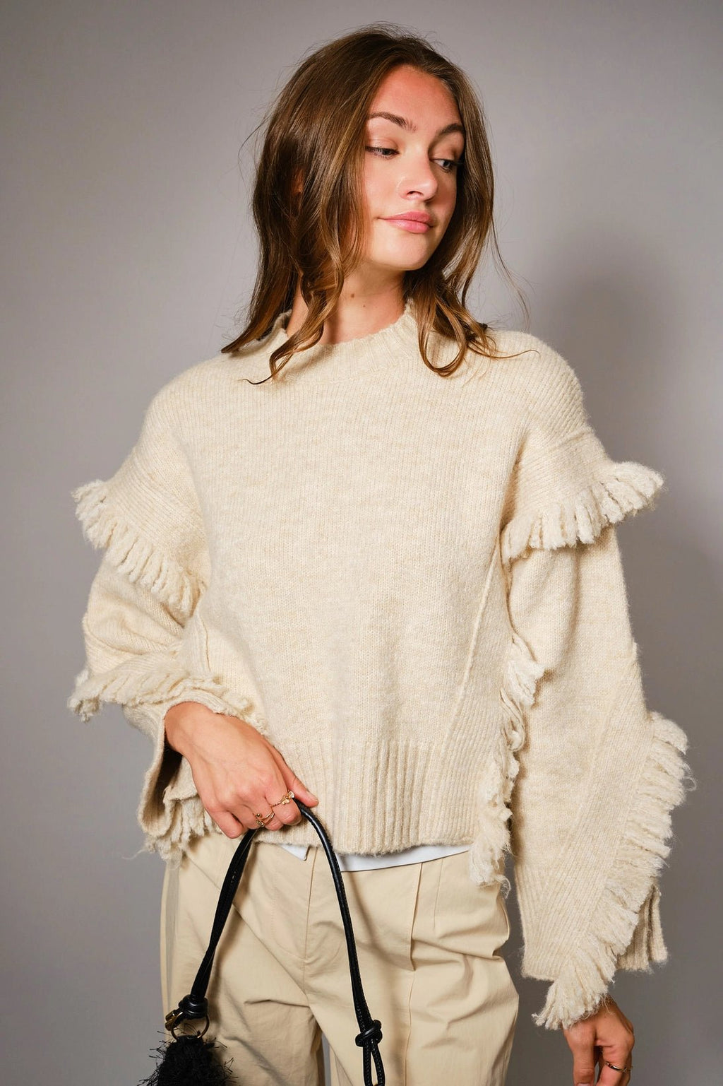 Fringe Detail Pullover Sweater – Chayse Clothing
